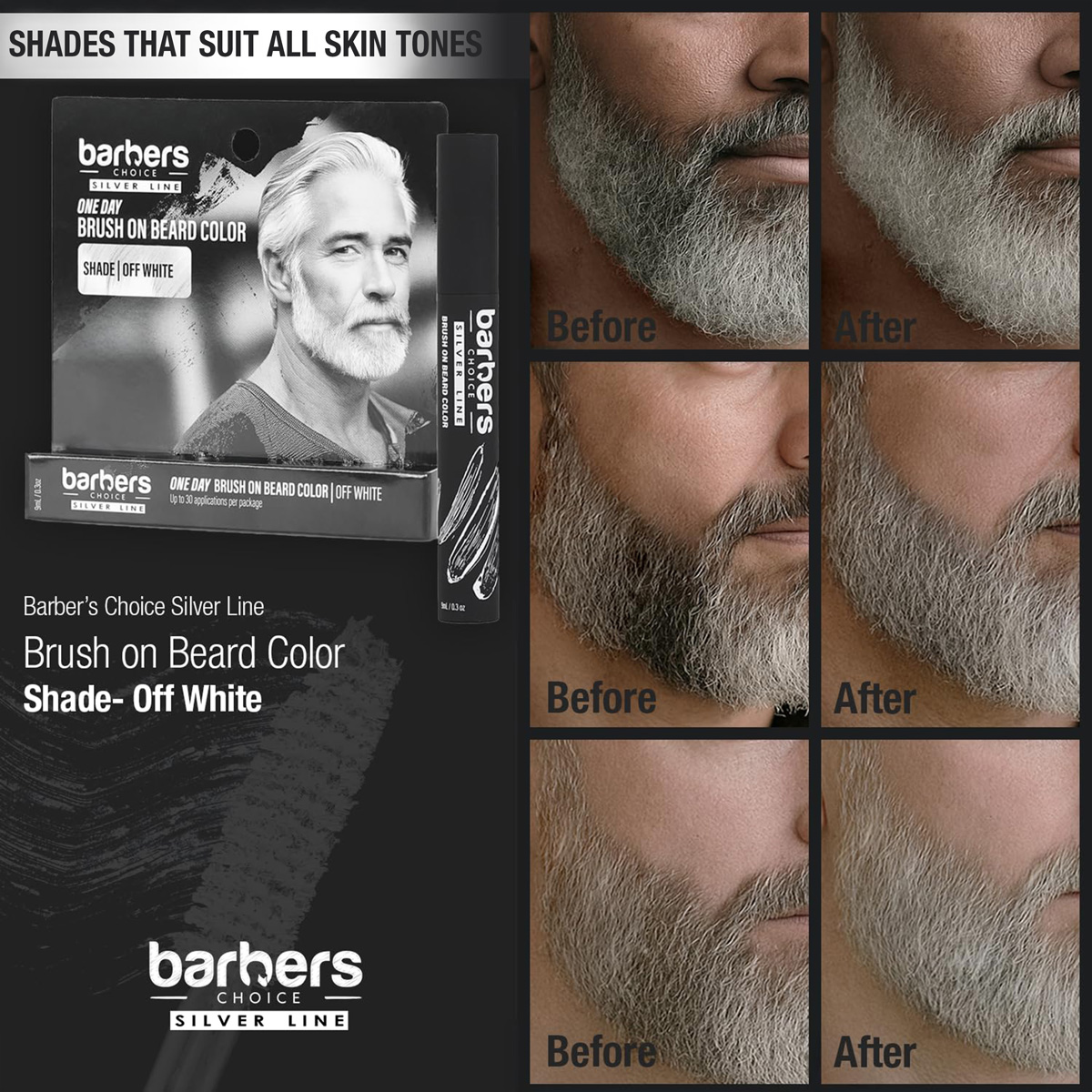 Godefroy Silver Fox Brush On Beard Colour - Medigenix