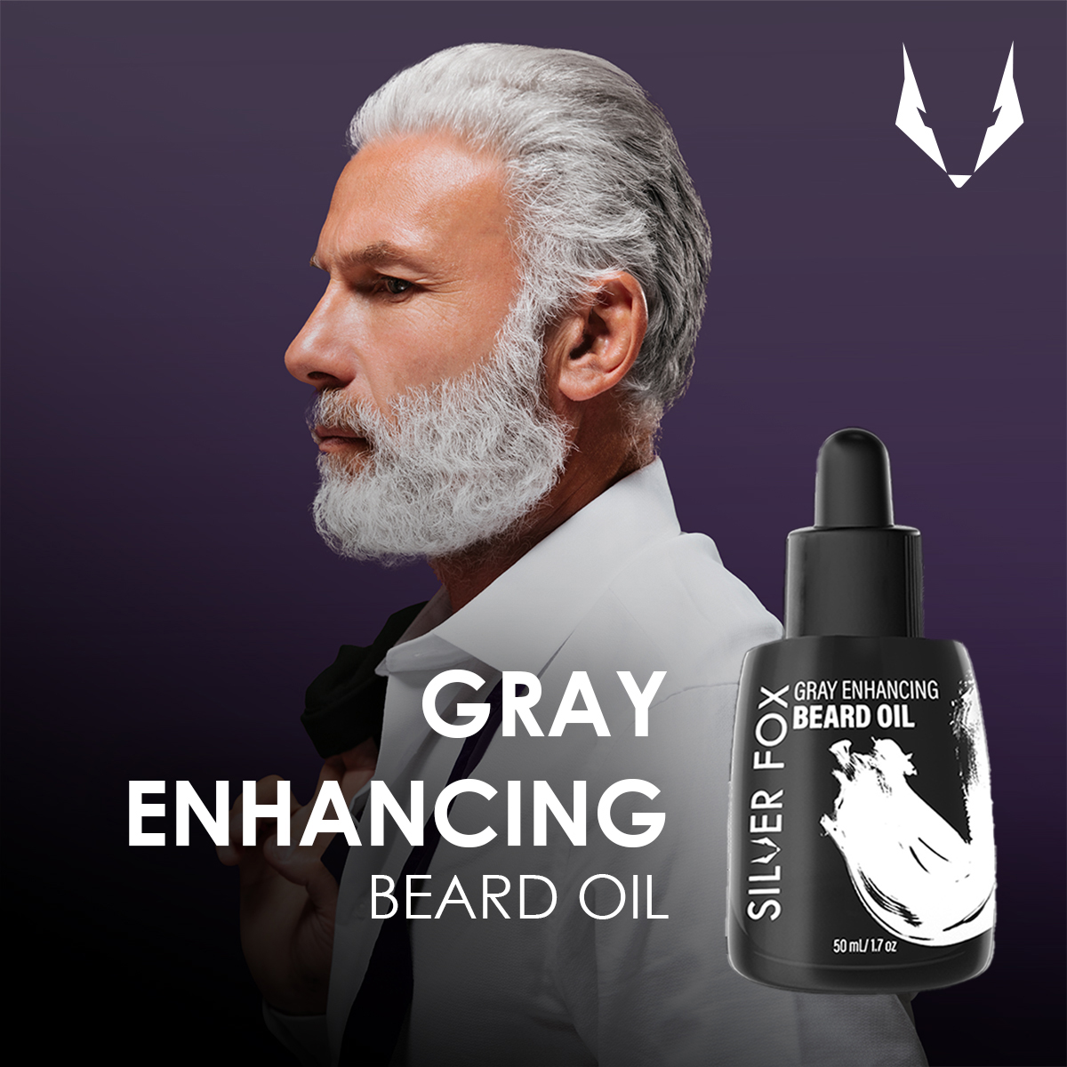 Godefroy Silver Fox Grey Enhancing Beard Oil - Medigenix