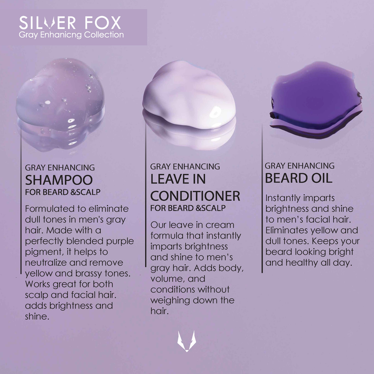 Godefroy Silver Fox Beard, Scalp and Moustache Shampoo for Grey Hair ...